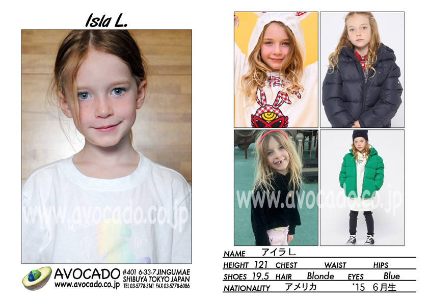 Isla L. | Models ｜ AVOCADO-外国人モデル事務所／MODEL AGENCY TOKYO
